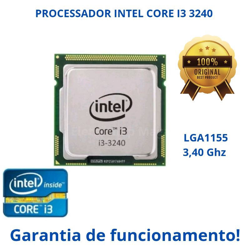 PROCESSADOR INTEL CORE I3 3240 3,40 GHZ | Shopee Brasil
