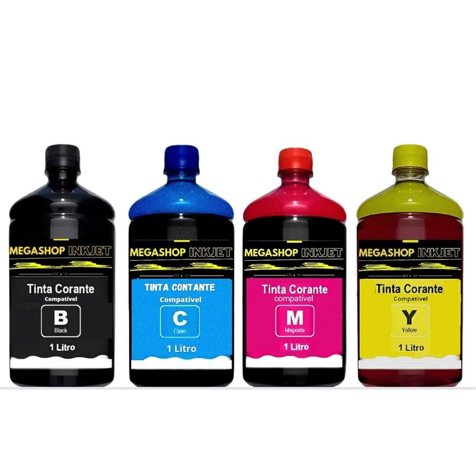 Kit Refil 4 Litros Tinta Compativel Com Impressora Brother Tank DCP ...