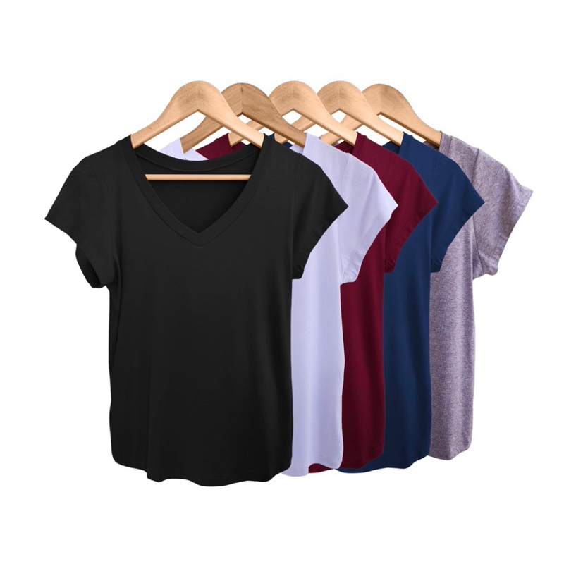 Camiseta Dry Fit Feminina Gola V Com Microfuros Shopee Brasil