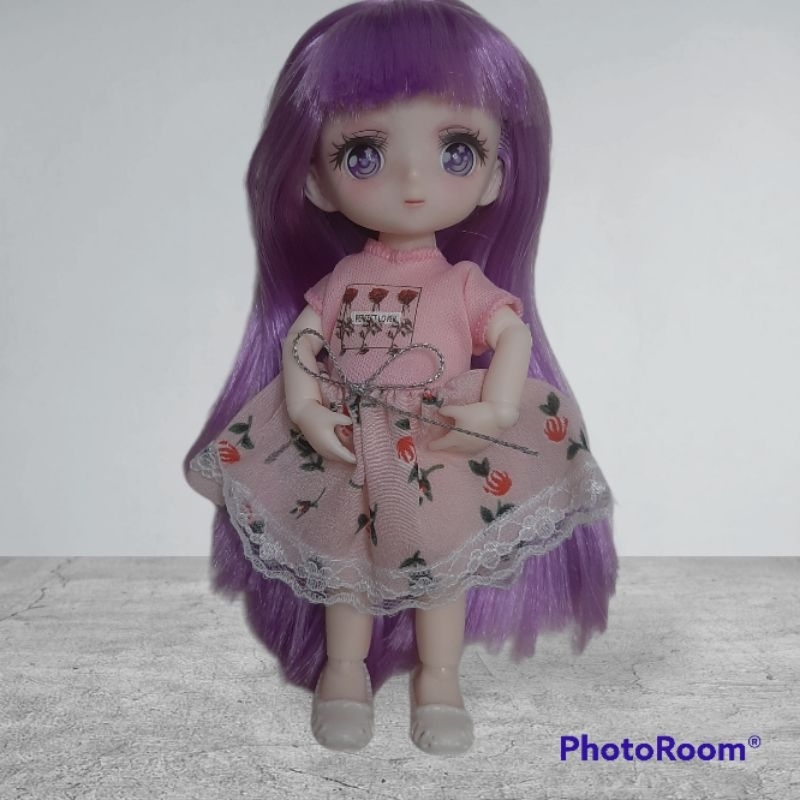 Mini boneca articulada bjd anime 16 cm chibi kawaii | Shopee Brasil