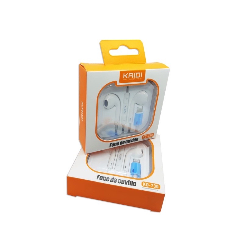 Fone De Ouvido Entrada Lightning Microfone Kaidi Kd-730 | Shopee Brasil