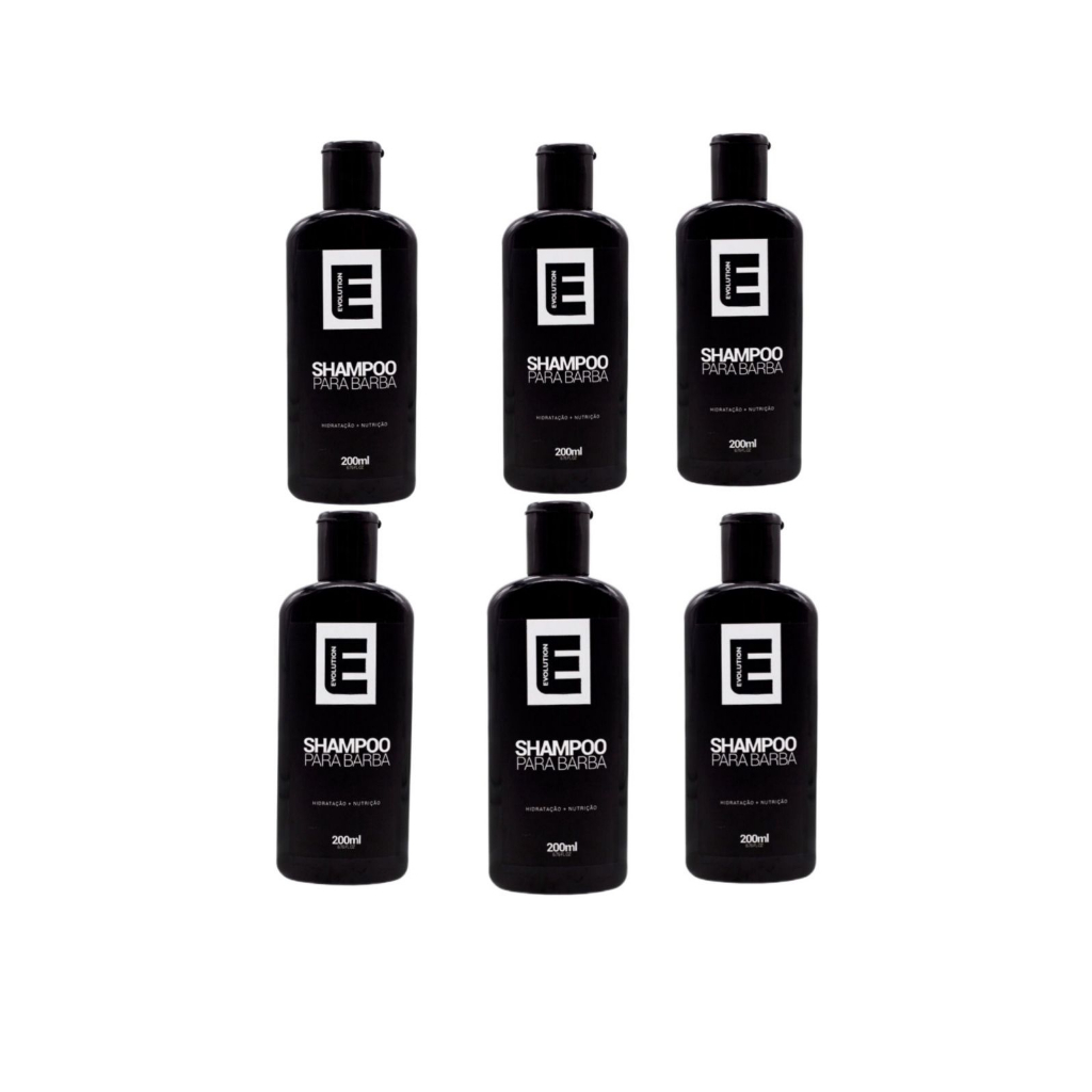 KIT EVOLUTION COM 6 SHAMPOO PARA BARBA 200 ML | Shopee Brasil