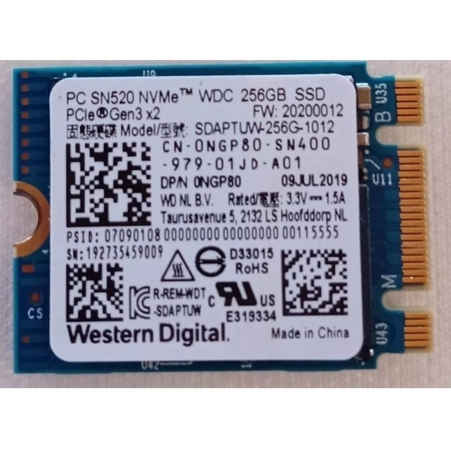 Hd Ssd Wd Pc Sn520 M2 Nvme Mini 256gb Sdaptuw-256g-1012 | Shopee Brasil
