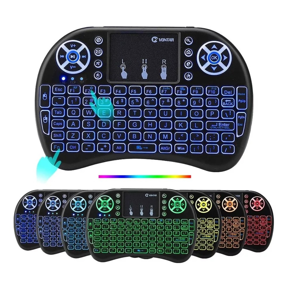 Mini Teclado Controle de tv smart para tv box, smart, pc super leve ...