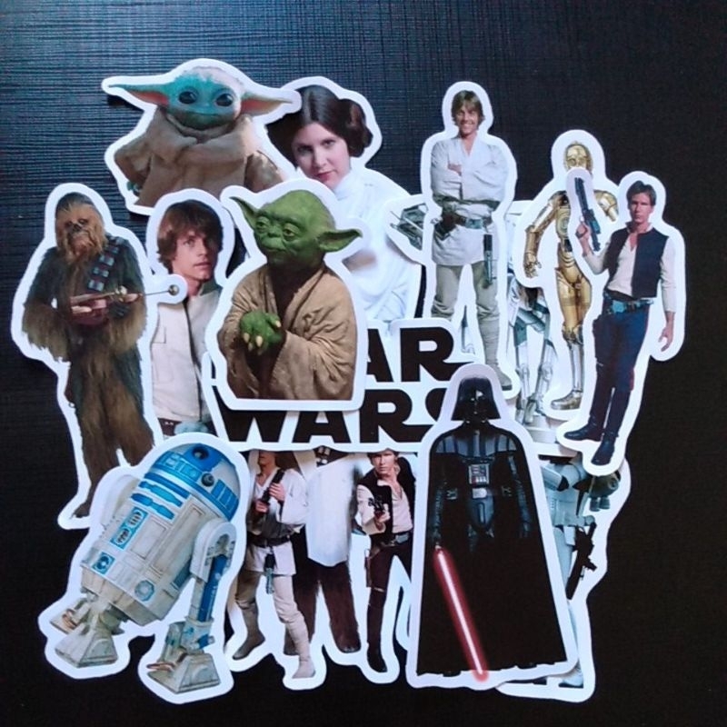 Pacote com 12 adesivos variados Star Wars | Shopee Brasil