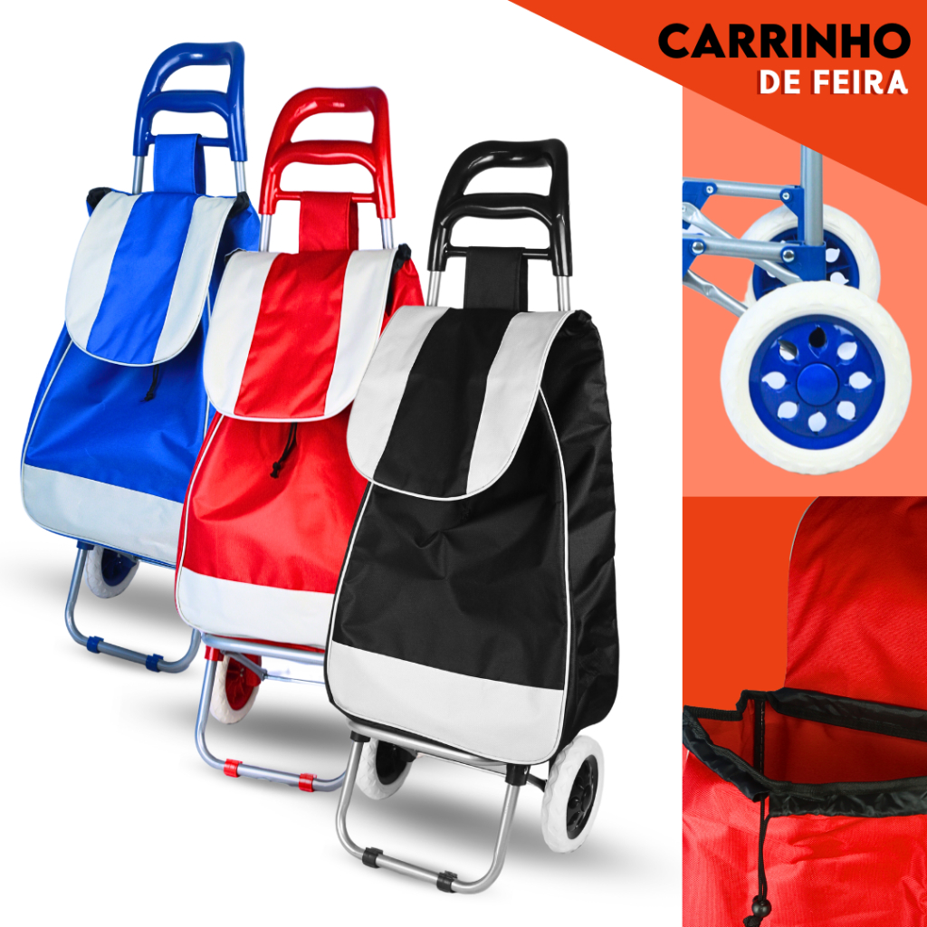 Carrinho De Compras Feira Dobravel - Suporta 30 Kg - Nybc | Shopee Brasil