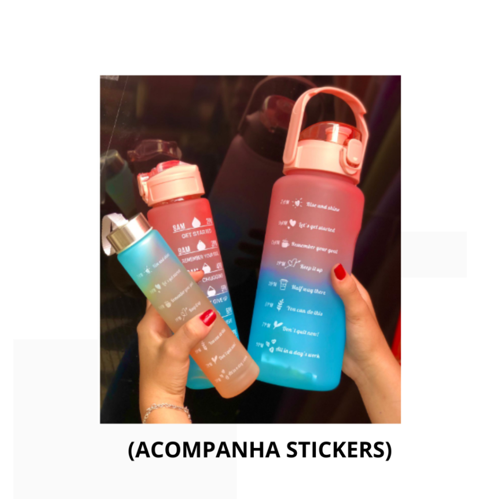 KIT DE GARRAFA MOTIVACIONAL COM 3 UND | Shopee Brasil