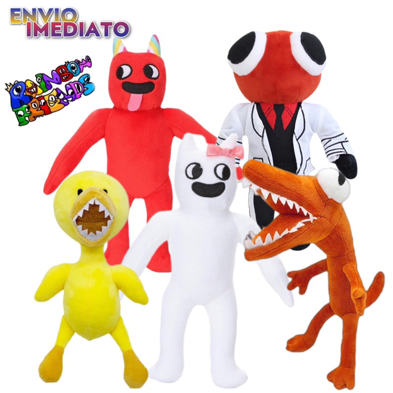 Pelúcia Roblox Rainbow Friends Banban Brinquedos Roxo Red Vermelho Olho ...