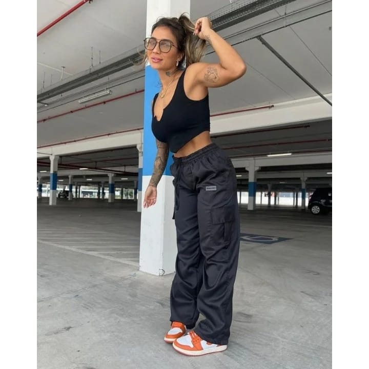 CALÇA MAFIUSU RETA CARGO UNISEX | Shopee Brasil