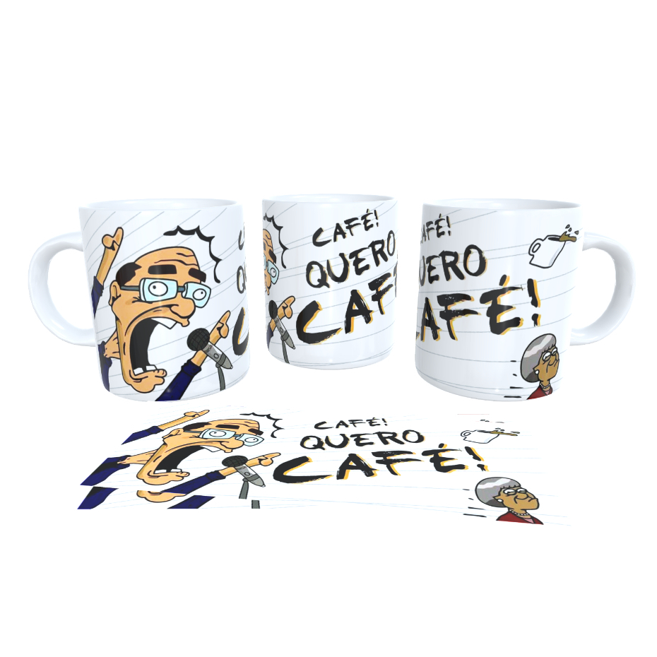 Meme Quero Café, Eu Querooo Cafééé! Caneca 325 ml | Shopee Brasil