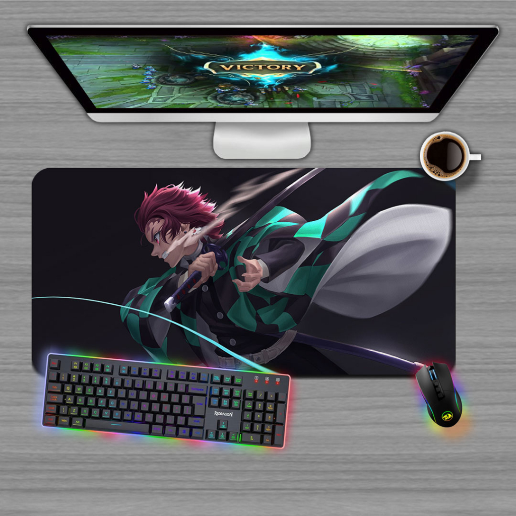 Mousepad Gamer (70x35cm) - TANJIRO LUTA KIMETSU DEMON SLAYER | Shopee ...