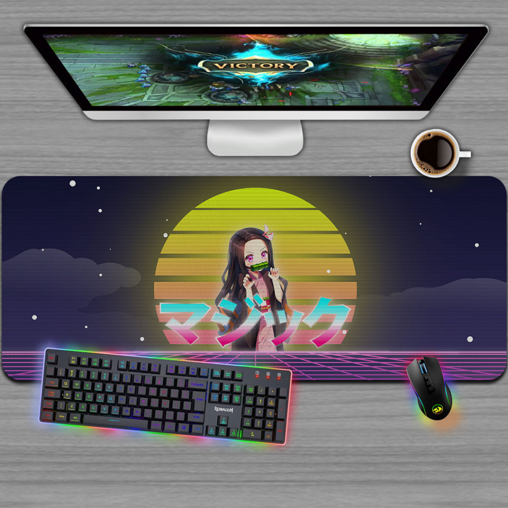 Mousepad Gamer (90x35cm) - NEZUKO MIAMI ART KIMETSU DEMON SLAYER ...