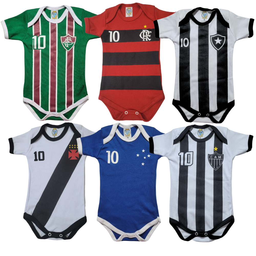 Body bebê Times de futebol / Temáticos e Mesversário | Shopee Brasil
