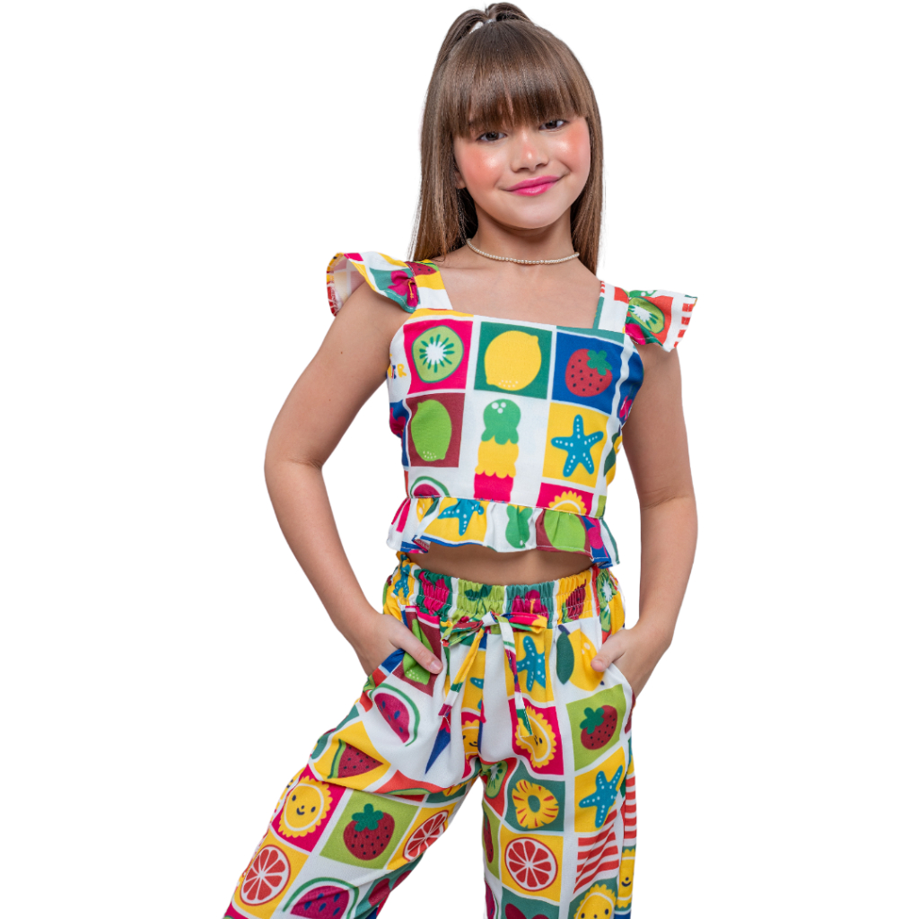 Conjunto Menina Garota Fashion Luxo Blogueira Fotografia Calça ...