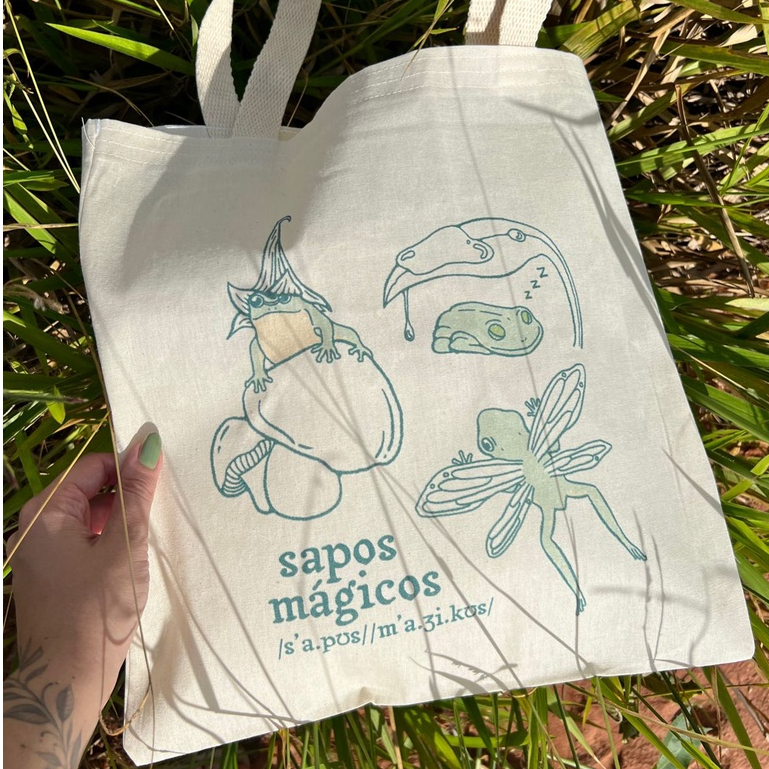 Bolsa Feminina Praia Ecobag Sapos Verdes | Shopee Brasil