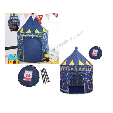 Castelo de príncipe dobrável portátil para crianças, tenda infantil ...