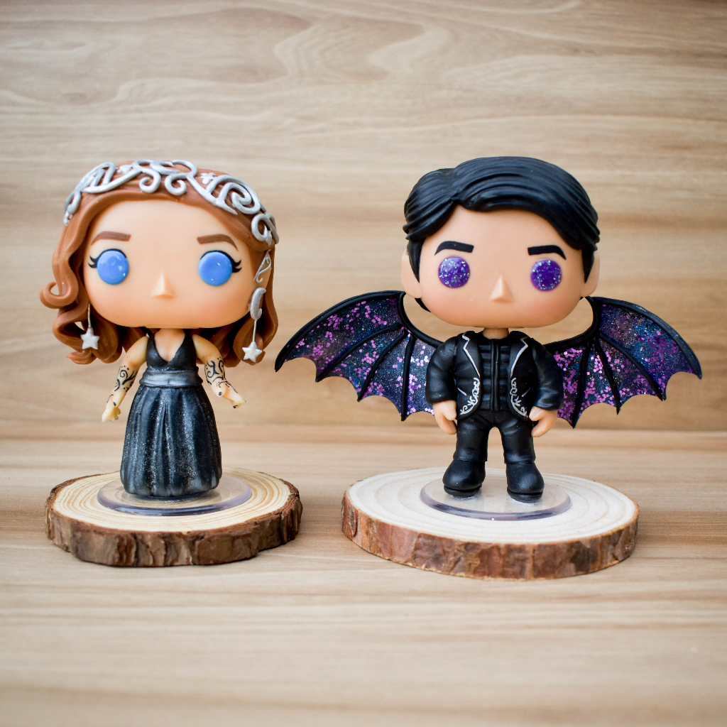 Kit funko pop personalizado Feyre e Rhysand ACOTAR corte de espinhos e ...