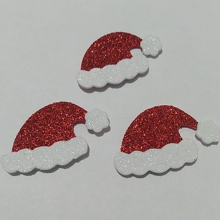 Aplique de EVA Natal Gorro de Papai Noel 50 unidades | Shopee Brasil