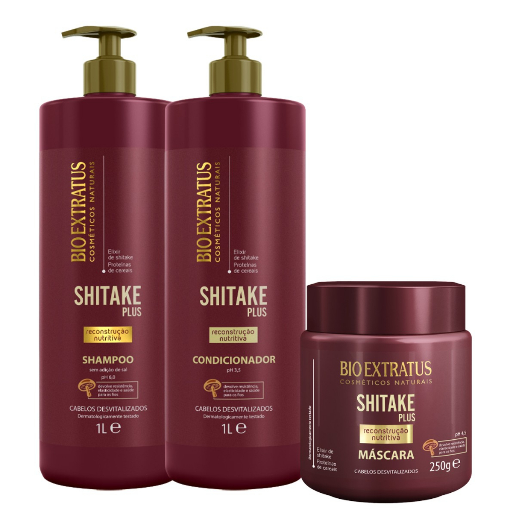 Kit Bio Extratus Reconstrução Nutritiva Shitake - (Shampoo ...