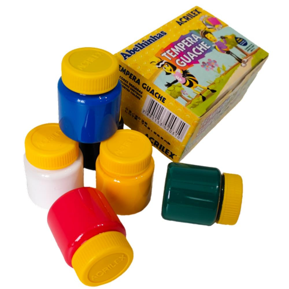 Tinta guache caixinha c/12 e 6 unidades - Acrilex | Shopee Brasil