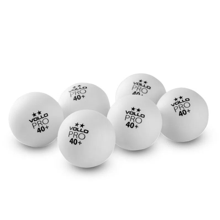 Bola Tenis de Mesa Bolinha de Ping Pong 2 Estrelas Branca Vollo - Kit com 6 unidades | Shopee Brasil