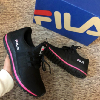 TENIS FILA F1 FEMININO PRETO E ROSA | Shopee Brasil