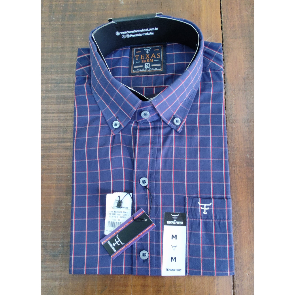 Camisa Country Masculina Texas Farm MC CAC403 | Shopee Brasil