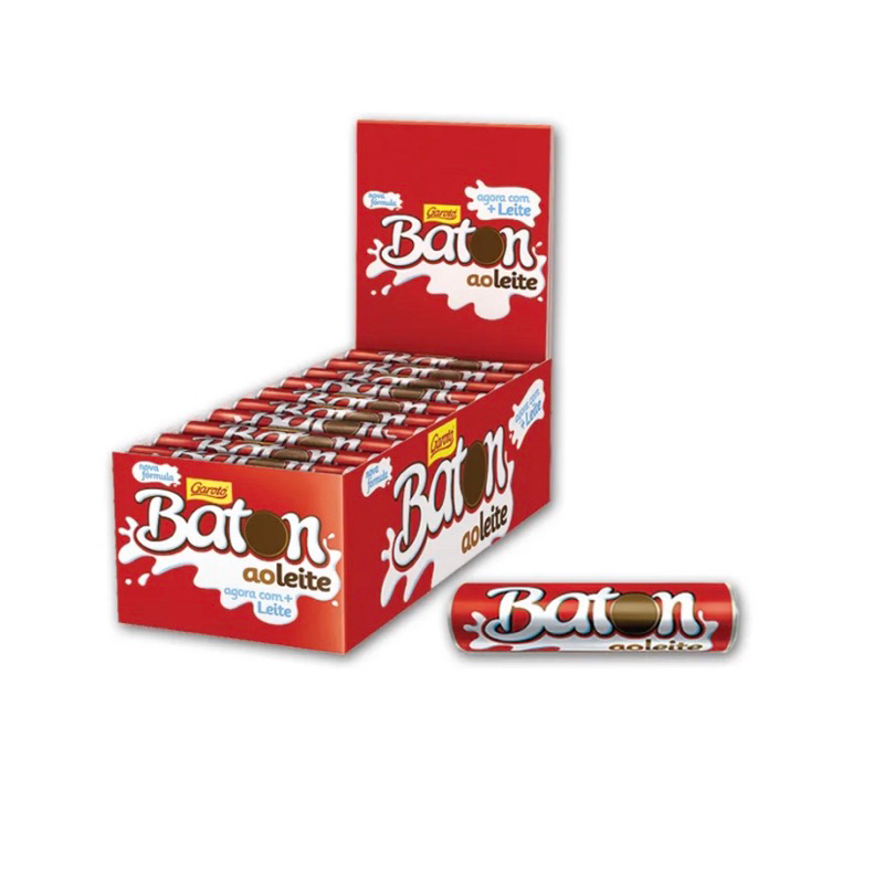 Batom Garoto ao leite com 30 unidades - 16g | Shopee Brasil
