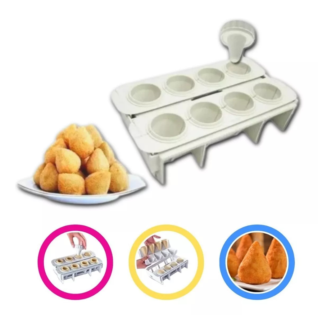 Molde Forma Para Fazer Coxinhas Salgados Cozinha Fácil | Shopee Brasil