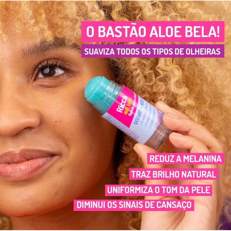 Bastão para os olhos Aloe Bela! Ricca | Shopee Brasil