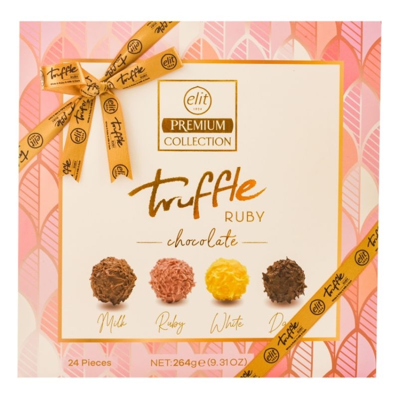 Trufas De Chocolate Ruby Praliné Elit Premium Collection Caixa 264g ...