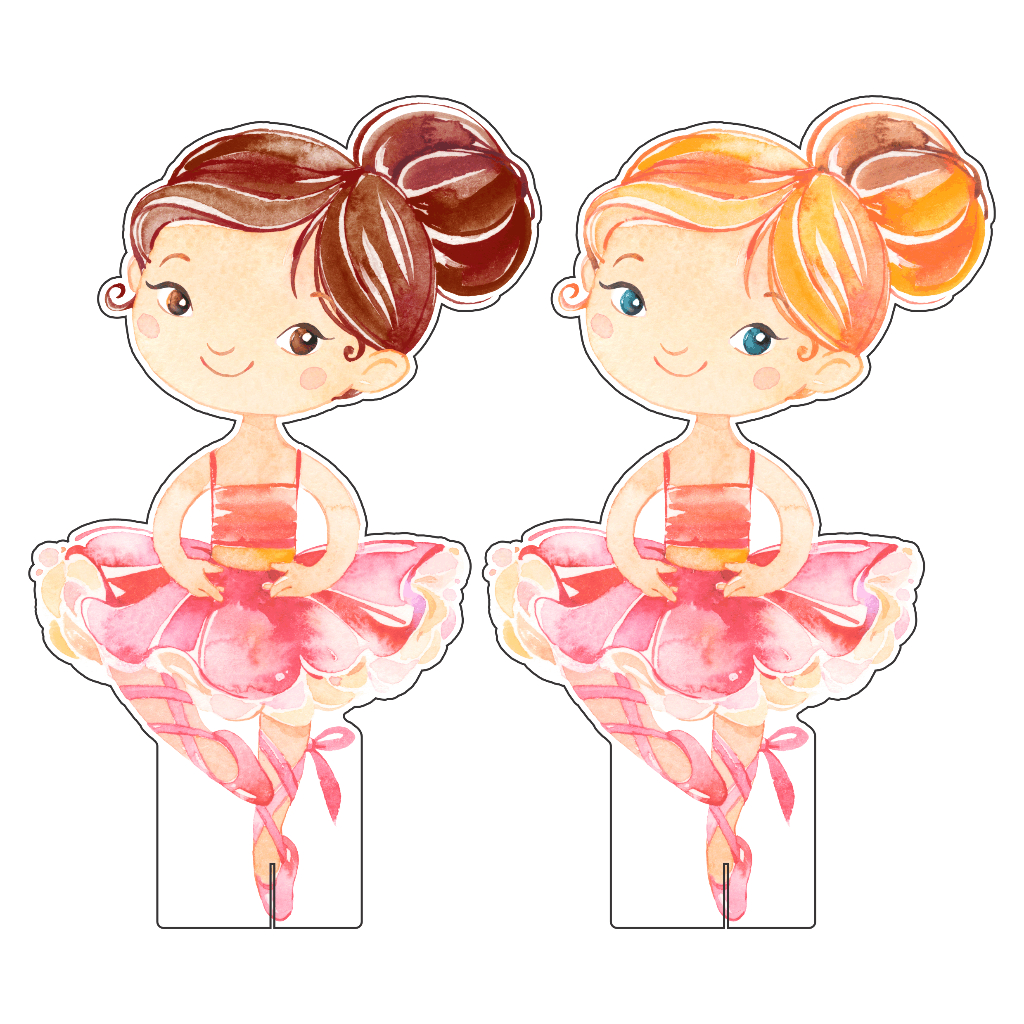 Kit Display de Chão Festa Infantil Bailarina Aquarelada | Shopee Brasil