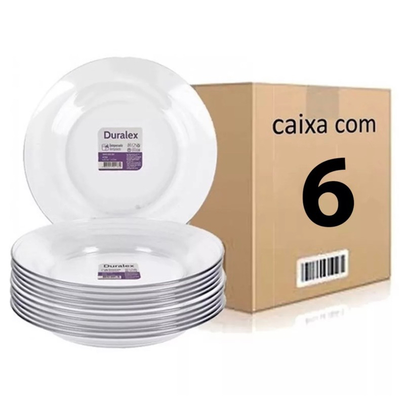 Conjunto 6 pratos Duralex Astral Fundo Transparente | Shopee Brasil