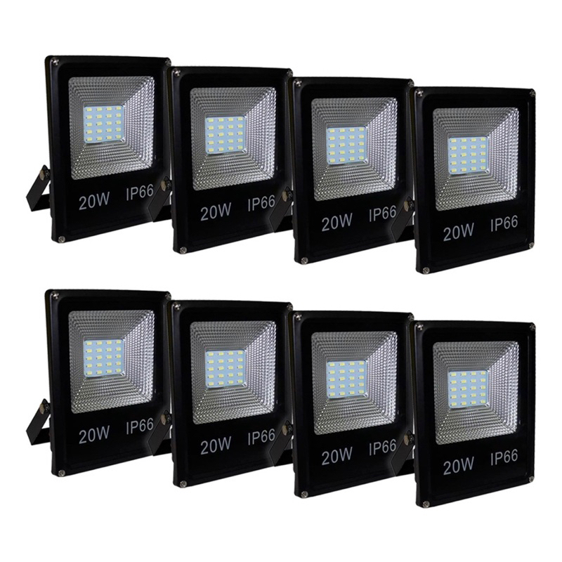 kit 10 Refletor Led 20w Holofote Branco Frio Bivolt A Prova Dagua | Shopee Brasil