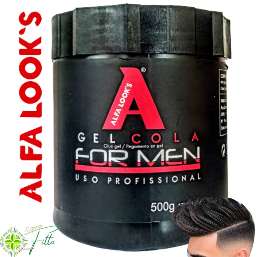 Gel Cola Fixador incolor Para Cabelo For Men Alfa Looks 500g | Shopee ...
