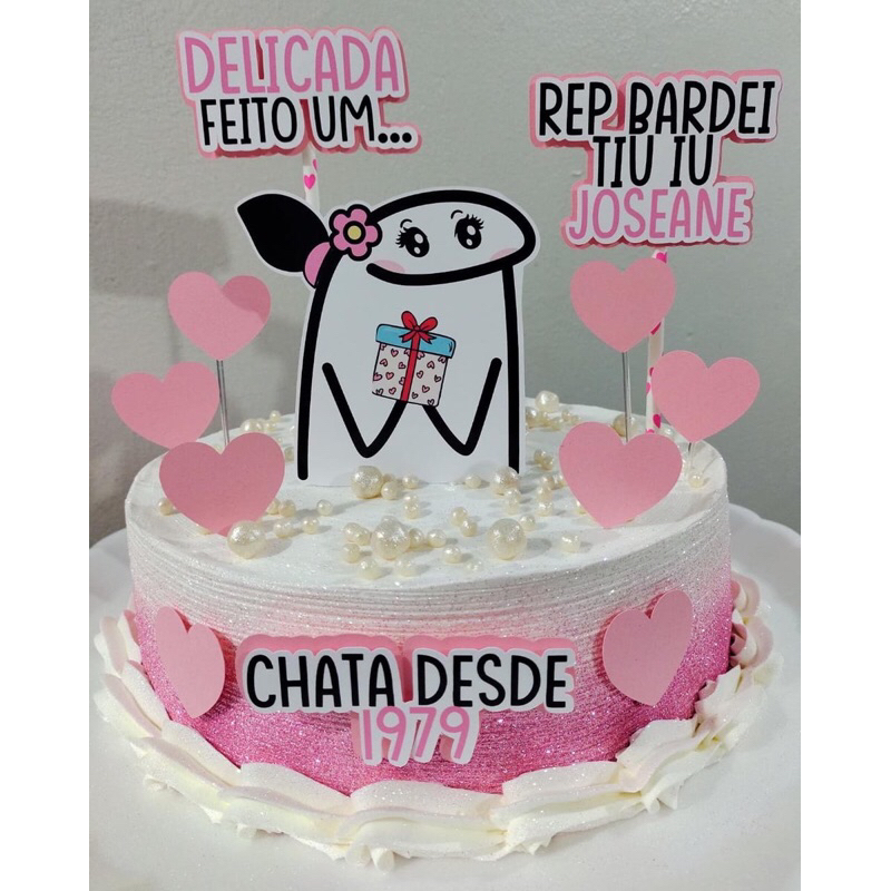 Topo Topper Bolo Flork Personalizado | Shopee Brasil