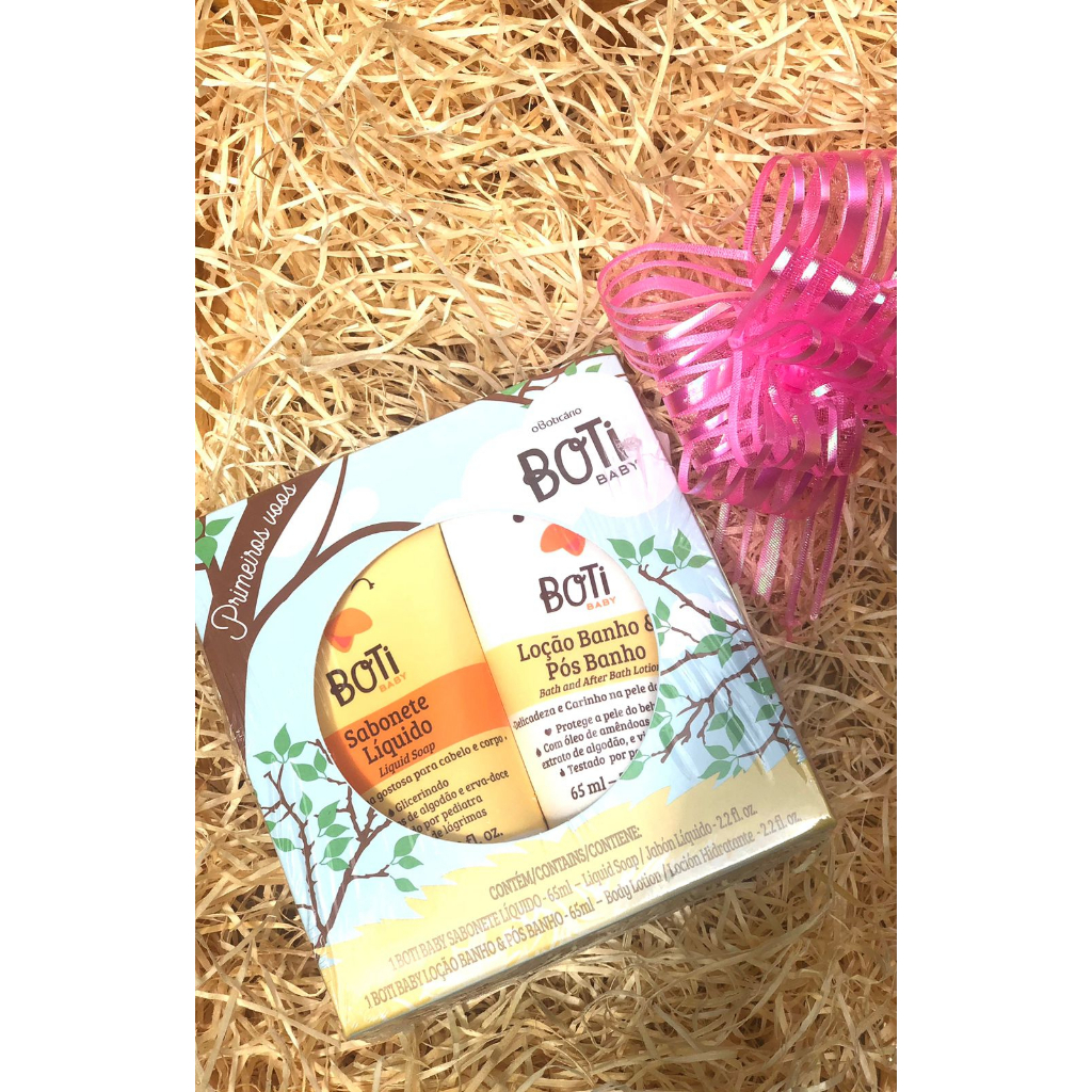 Kit Presente Boti Baby Primeiros Vôos: Sabonete Líquido 65ml + Loção ...