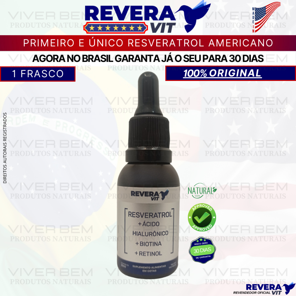 REVERAVIT Original Resveratrol Americano Suplemento Alimentar Em Gotas ...