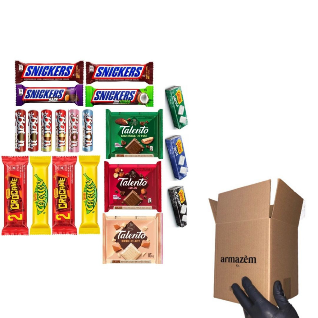 Kit Chocolate 1kg Box de Chocolate Variados | Shopee Brasil