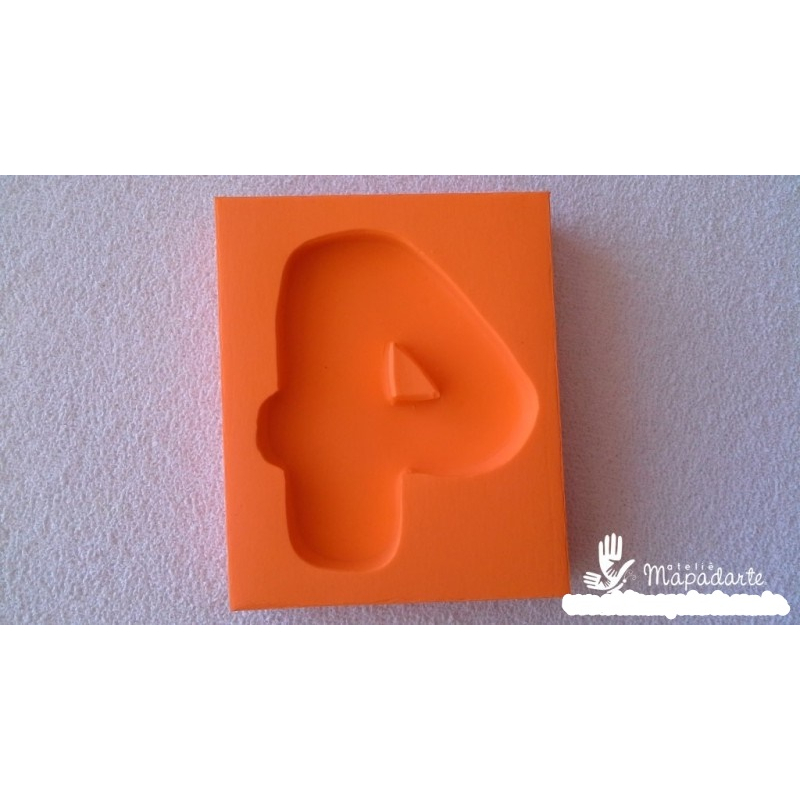 Cód 584 Molde de números Quatro (4) modelo N2 (Para velas de biscuit ...