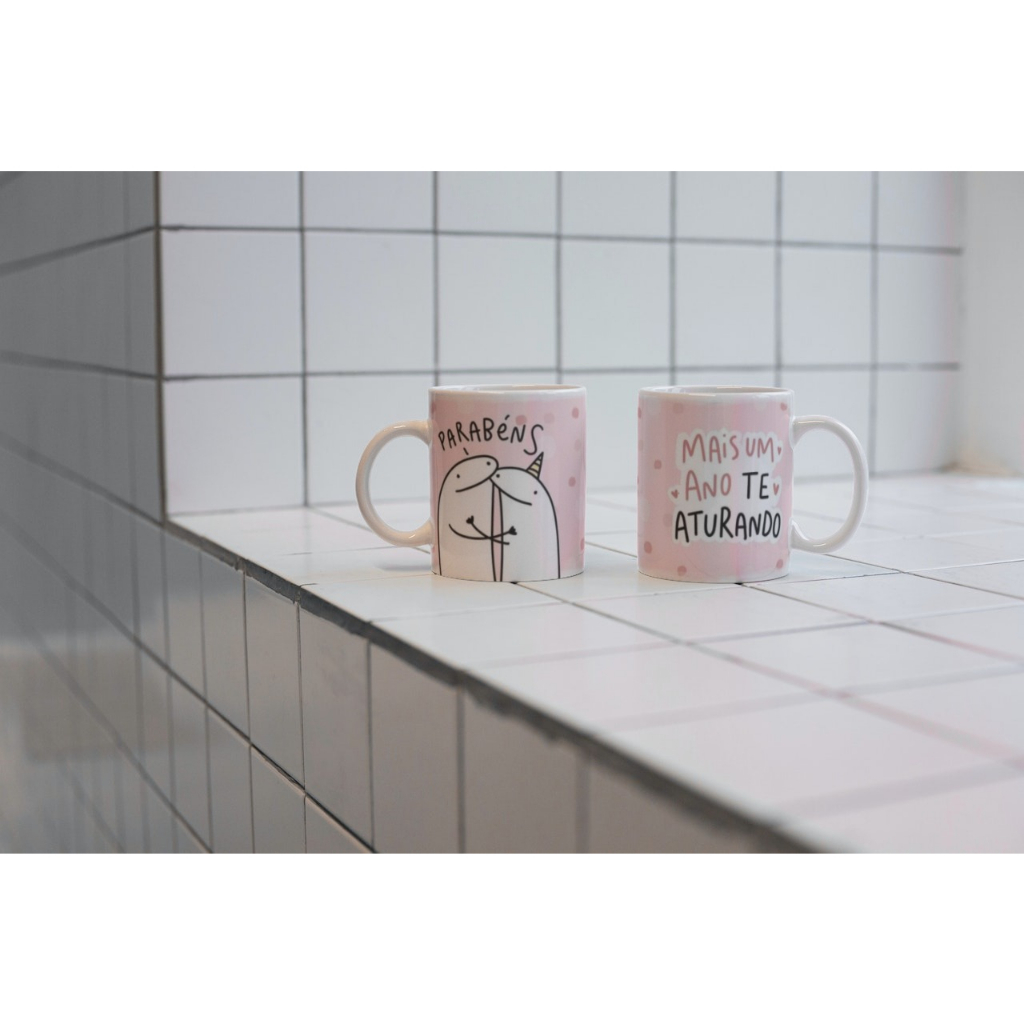 Caneca personalizada FLOK ANIVERSARIO PORCELANA | Shopee Brasil