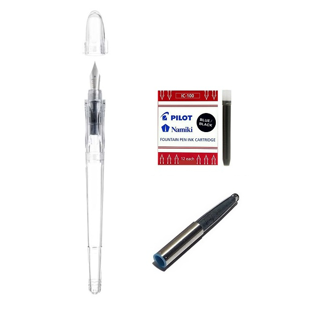 Caneta Tinteiro Pilot Penmanship Transparente Pena EF Extra Fina ...