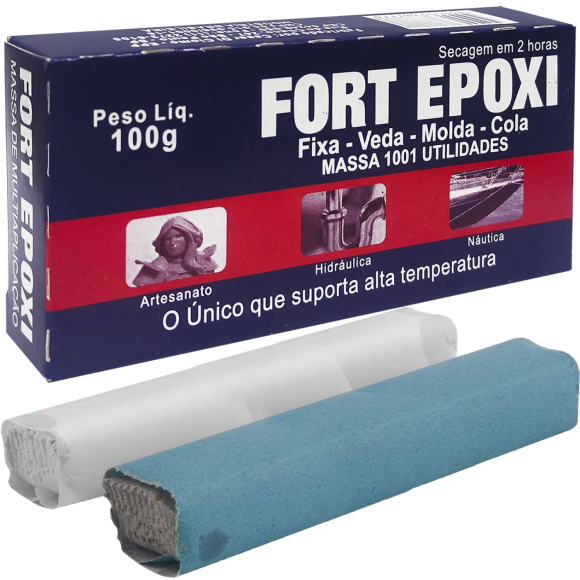 Massa Cola - FORT EPOXI 100g | Shopee Brasil