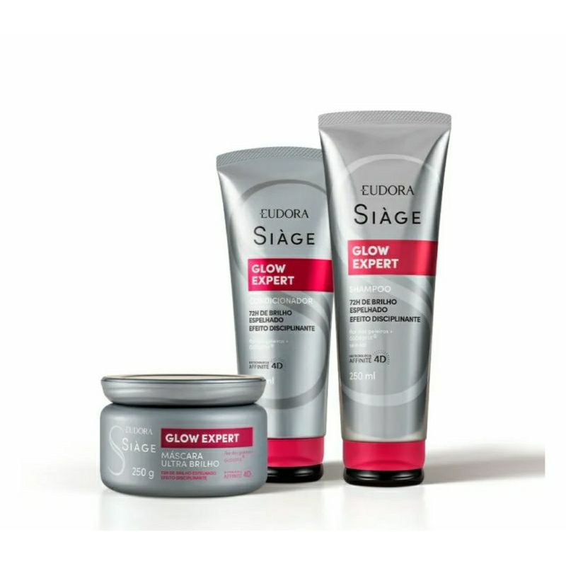 Kit Siàge Glow Expert Shampoo 250ml + Condicionador 200ml + Máscara ...