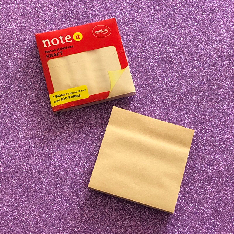 Bloco nota adesiva em papel kraft | Shopee Brasil