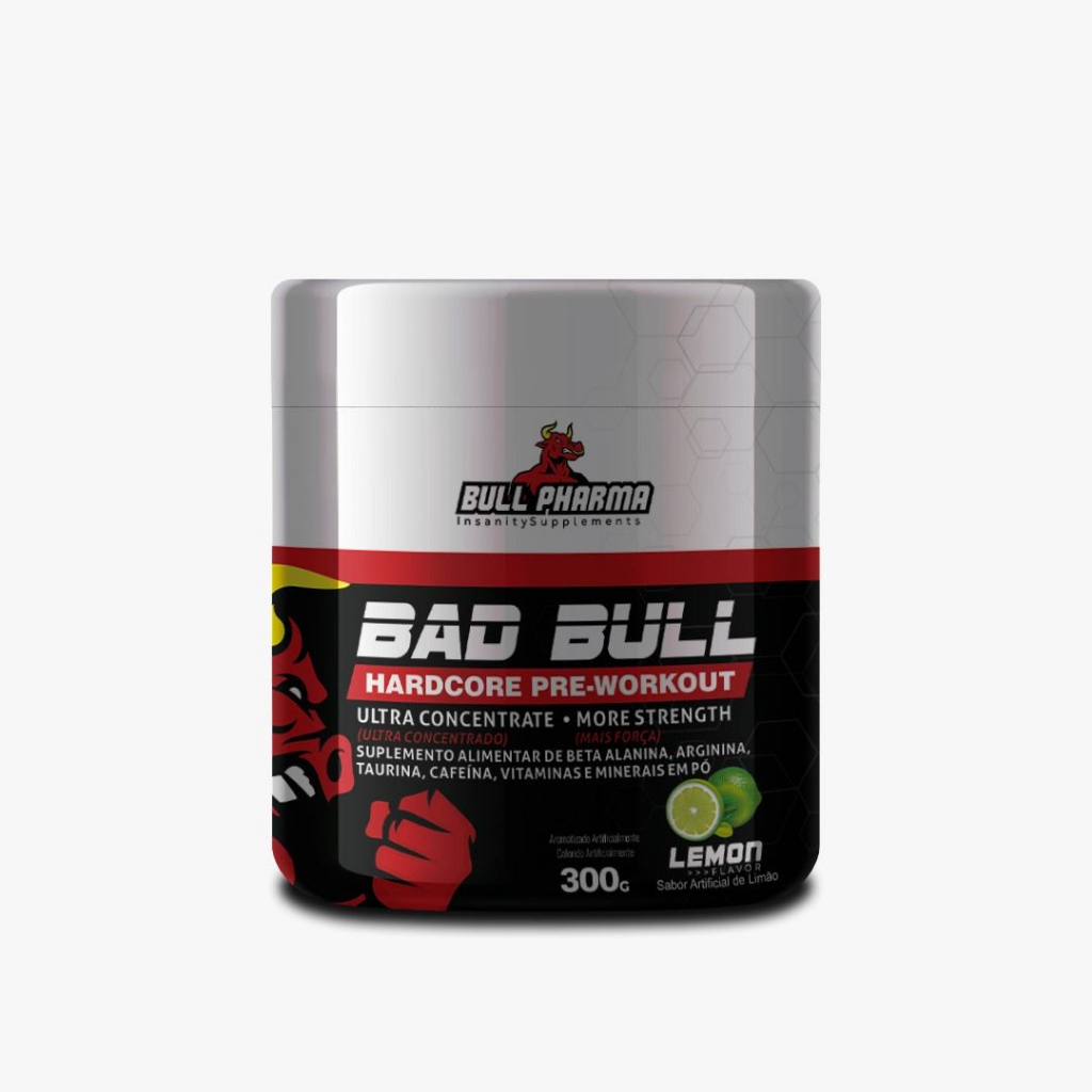 Pré Treino Bad Bull 300g - Lançamento (extra Forte) | Shopee Brasil