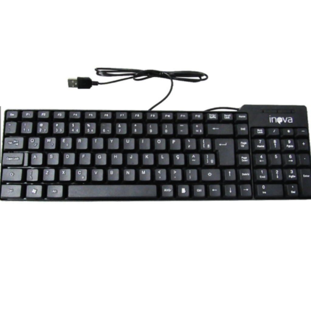 Teclado USB com fio ABNT2 KEY-8383 INOVA | Shopee Brasil