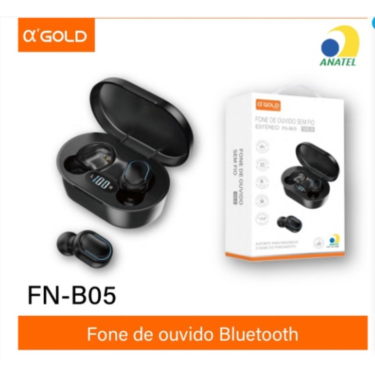 Fone De Ouvido Sem Fio In-ear Esportivo Bluetooth 5.3 A'GOLD FN-B05 ...