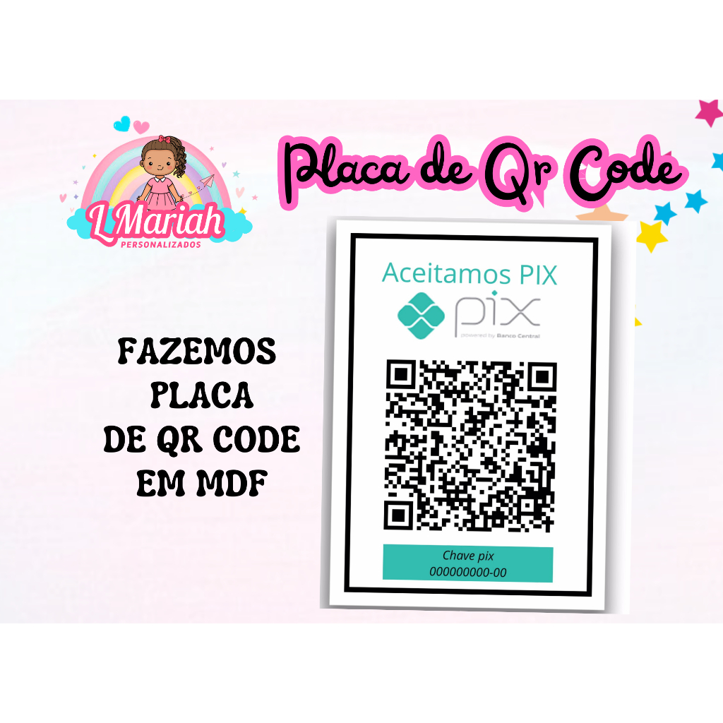 Placa De Qr Code Em Mdf Sublimado Shopee Brasil