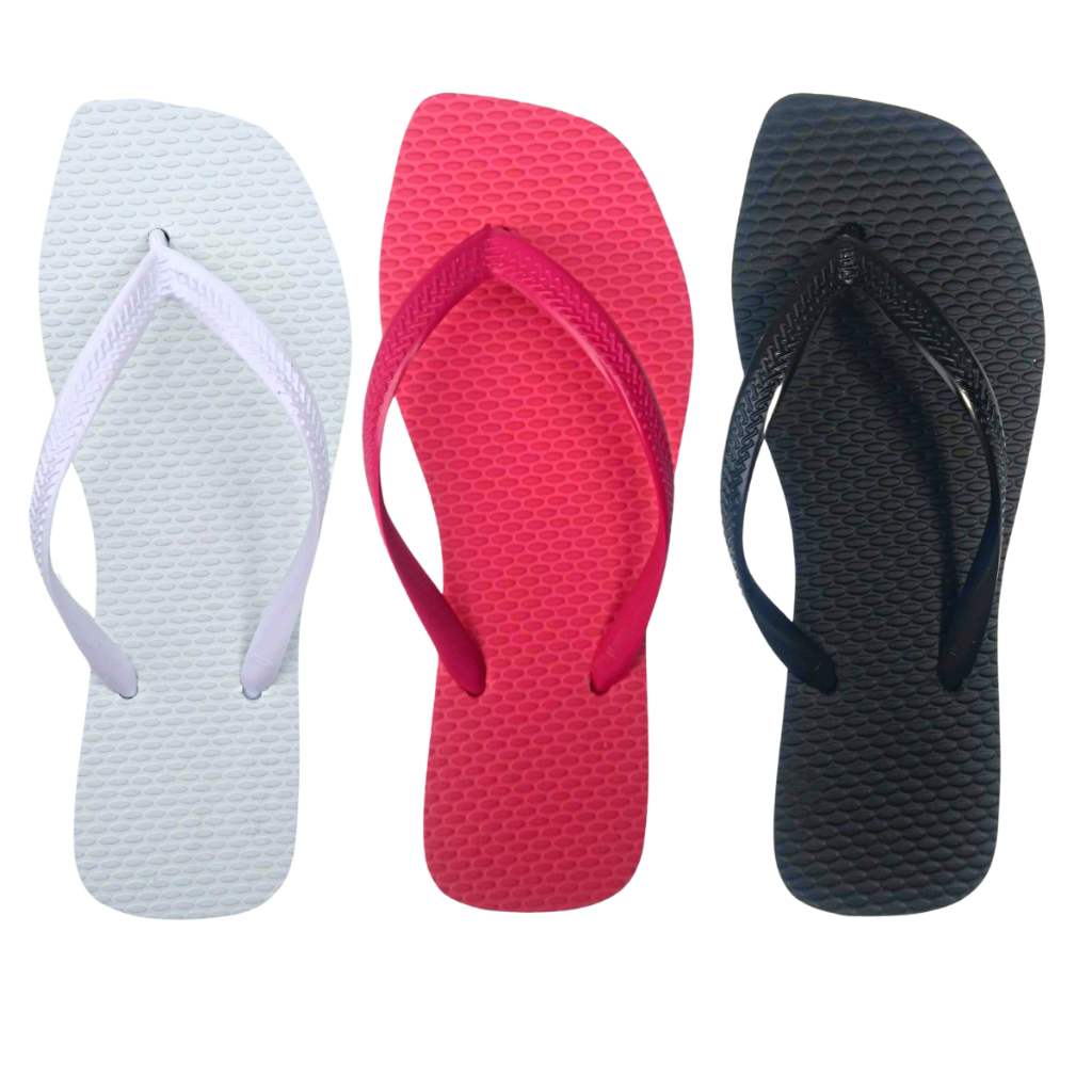 Chinelo Feminino Quadrado Sandália Borracha 100% | Shopee Brasil